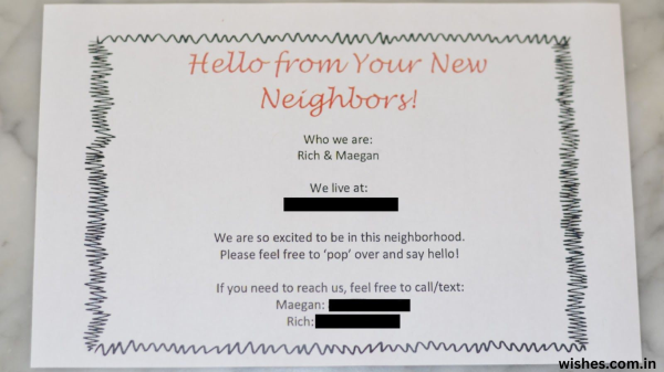 100+ Welcome Messages For New Neighbor - Wishes