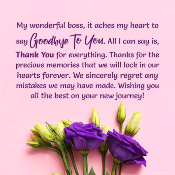 200+ Best Farewell Messages and Wishes To Boss - Wishes