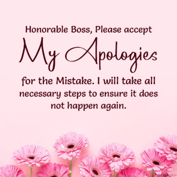 60+ Perfect Apology Messages For Your Boss - Wishes