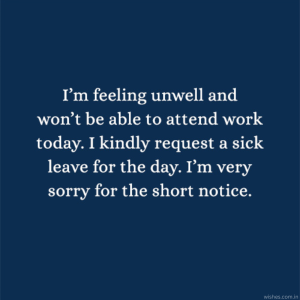 100+ Sick Leave Messages, Letters & Texts for Every Situation - Wishes